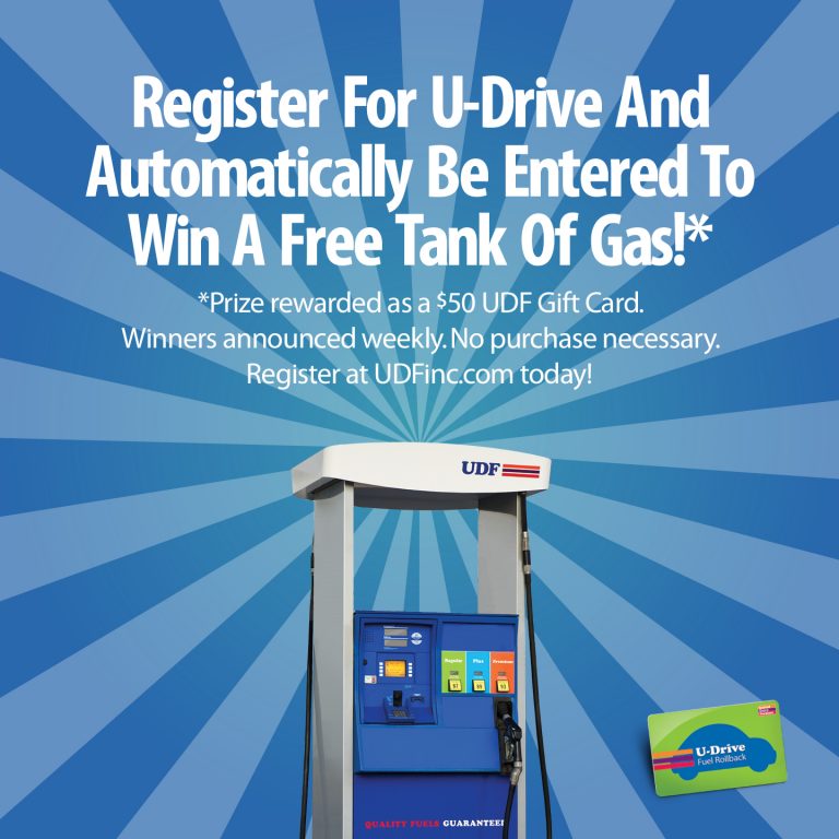 100 Tanks of Gas Giveaway - UDF